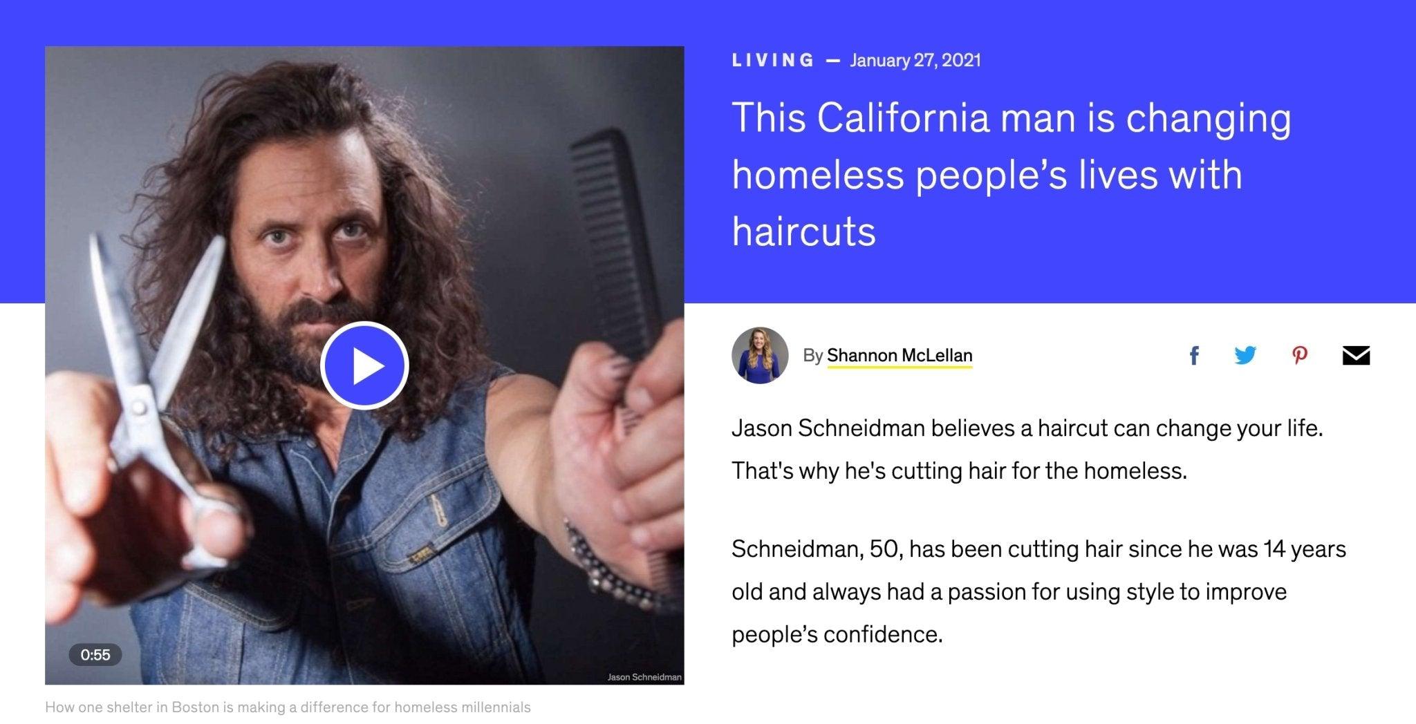 Good Morning America - Changing Homeless People's Lives with Haircuts ...
